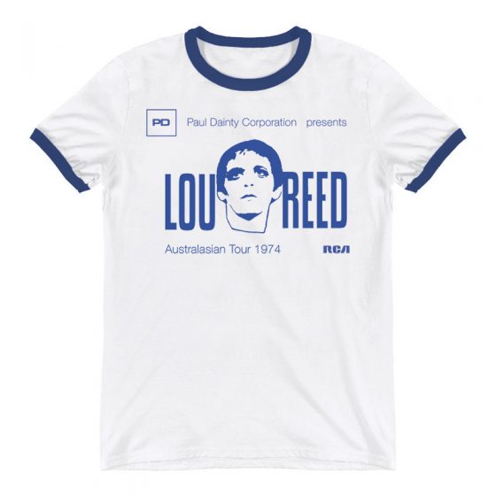 Lou Reed 1974 Australian Tour T Shirt - Rare Rock N Roll Tour T Shirts